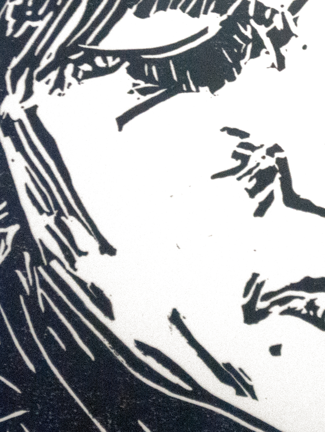 Carving a Linocut - Mary Is Contrary